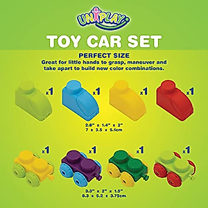 UNiPLAY Build Your Own Car Set, Building Block Car Toys for Motor Development, Sensory Learning, Educational Toy for 3 Years Old and Up (24 Piece-Set)