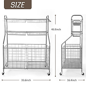 WEYIMILA Sports Equipment Organizer for Garage, Garage Sports Organizer, Toy Storage, Nerf Gun Storage, Garage Storage Rack for Outdoor, Indoor, Steel, Gray