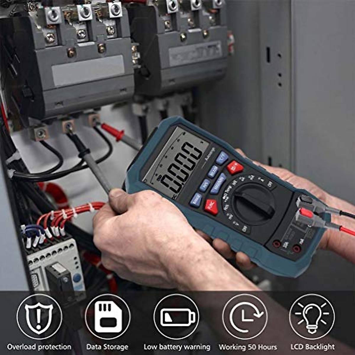 Meosao Multimeter Digital multimeter USB Interface and PC Software, CD Data Output AC/DC Voltage Tester