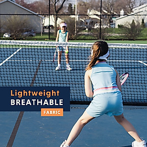Street Tennis Club Girls Tennis Dress & Golf Outfit, Athletic Skirts Dress with Built-in Shorts - Girls Active Golf and Tennis Clothes Blue Medium (8-9 Years)