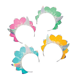 Creative Converting Girl Dinosaur Tiaras, 8 ct, Multicolor