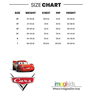 Disney Pixar Cars Lightning McQueen Toddler Boys Winter Coat Puffer Jacket Red 4T