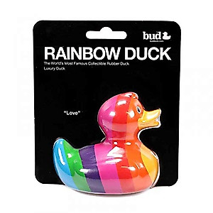 Ducks in the Window Rainbow Bud Deluxe Rubber Duck