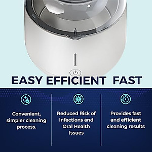 Ultrasonic Retainer Cleaner, UVC Retainer Cleaner Machine - Cleans Dentures, Aligners, Mouth Guards, Whitening Trays by Fresh Knight