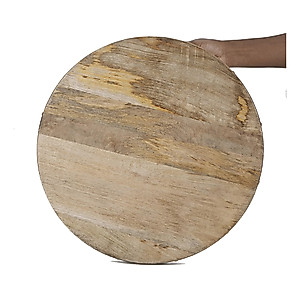 Mind Reader Wood, Wooden, Spinning Lazy Susan, Rotating Organizer, Thick Single Turntable, Brown, One Size