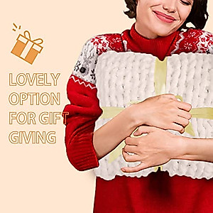 Chunky Knit Blanket, Super Luxurious - Soft and Comfortable Chunky Knit Blanket Throw, Cable Knit Throw Blanket for Sofa, Bed, Chair, Machine Washable Big Blanket