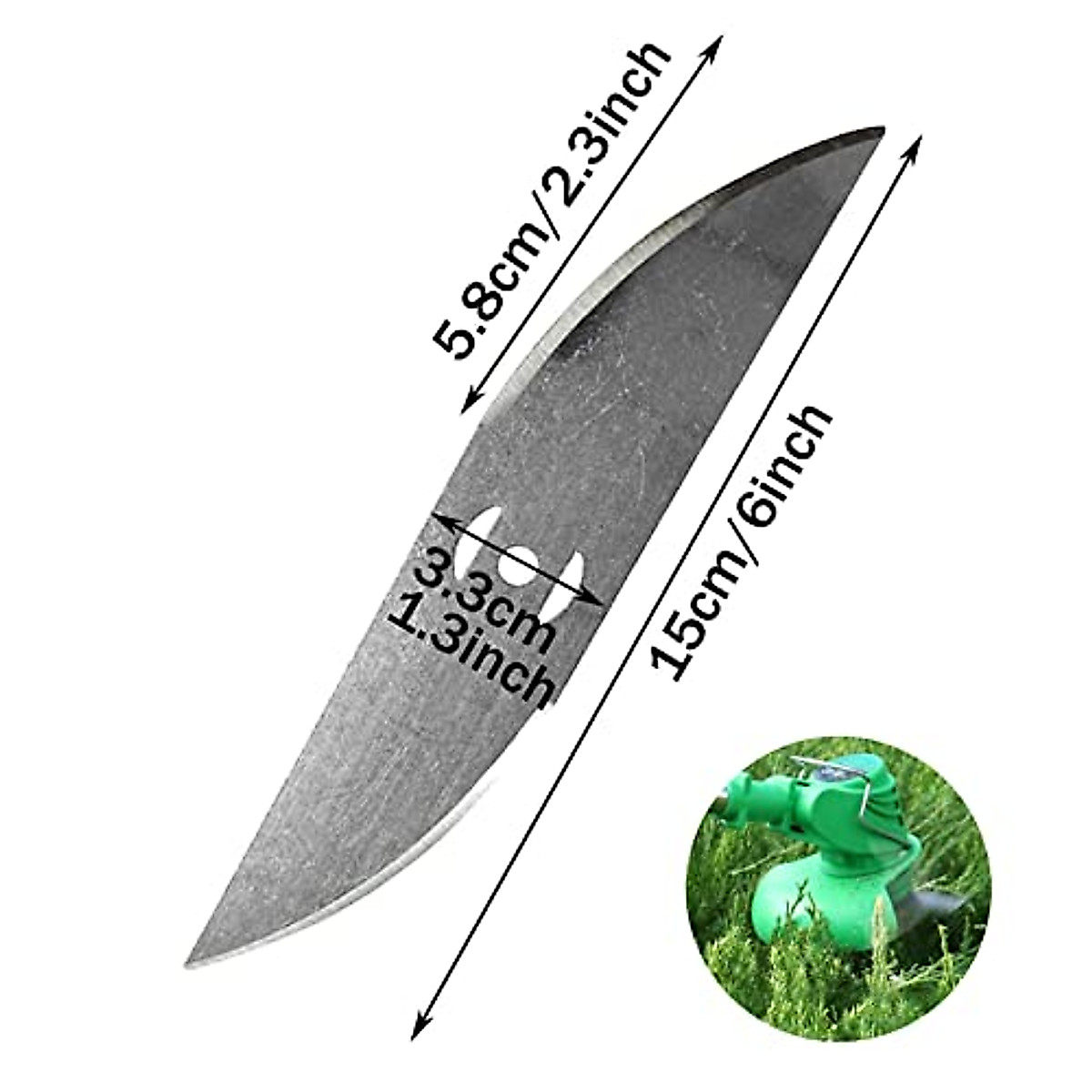 4Pcs Weed Wacker Replacement Blade - Grass Trimmer Blade Heads Replacements - Carbide Blade Tip Brush Cutter Trimmer Weed Eater Blade for Electric Lawn Mower Set - Lawn Mower attachments