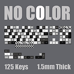 ZMX Retro Checkerboard Grid Theme keycap PBT Dye-Sublimation Custom Keycap, XDA Profile Personalized 125 Keycaps Set for MX Switch Mechanical Gaming Keyboard Accessory Keycap Set DIY(only keycap!)