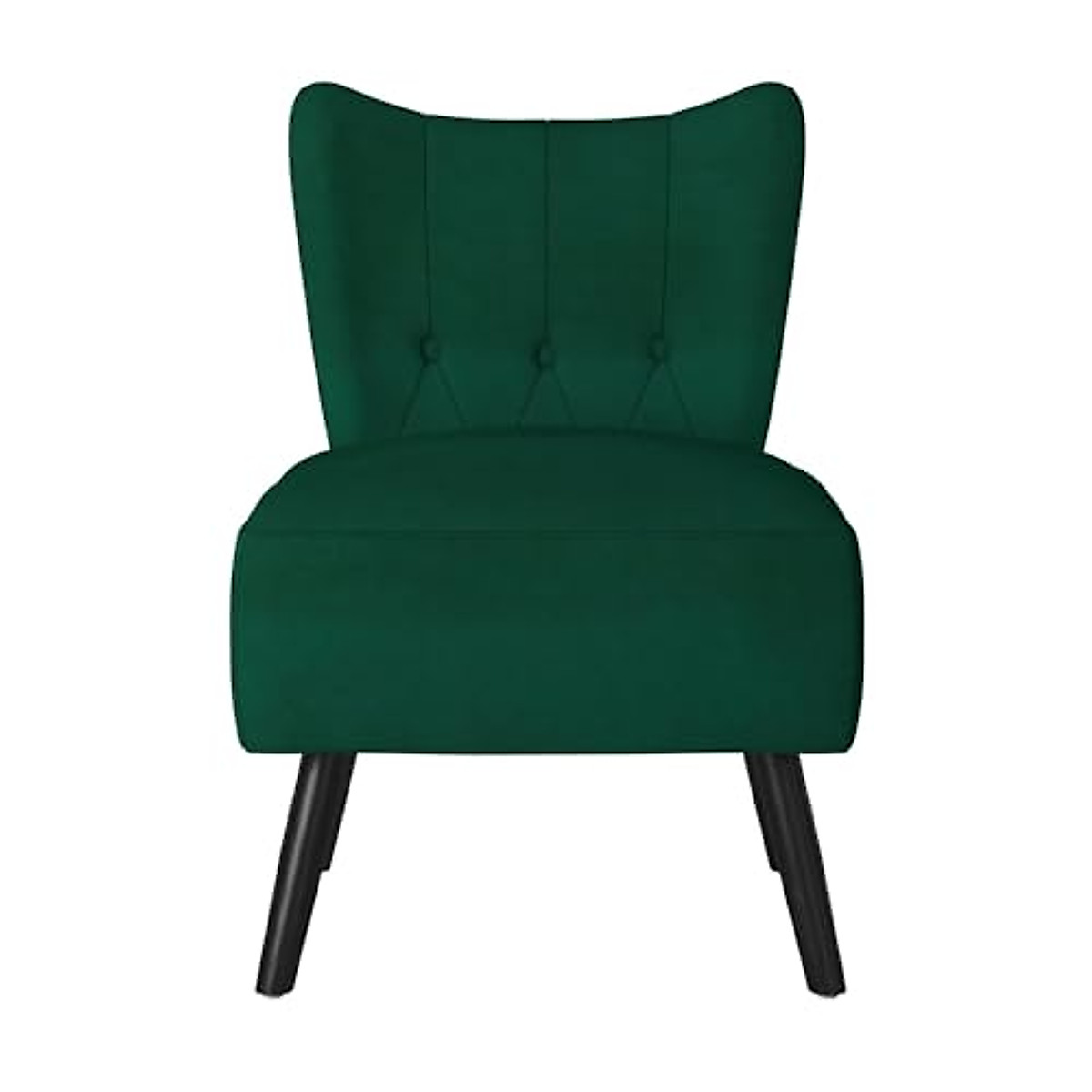 Gray Accent Chair, Living Room Chairs Trendy Armless Solid Wood Comfy Modern Home Furniture 27.50" L X 22.50" W 33" H