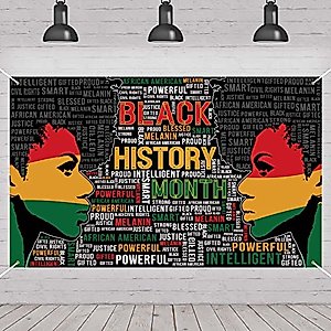 Black History Month Backdrop Photography African American Backdrop Black Girl Black History Month Decorations and Supplies for Party
