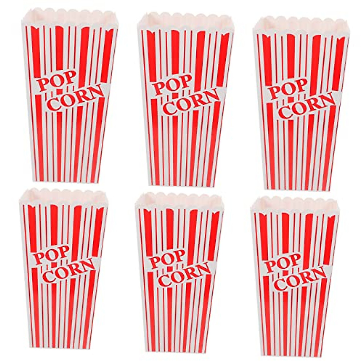 Popcorn Cups Disposable 24 Pcs Popcorn Popcorn Bucket Stripe Paper