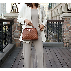 MKF Collection Satchel Bag for Women, Crossbody Handbag Top-Handle Purse Pink