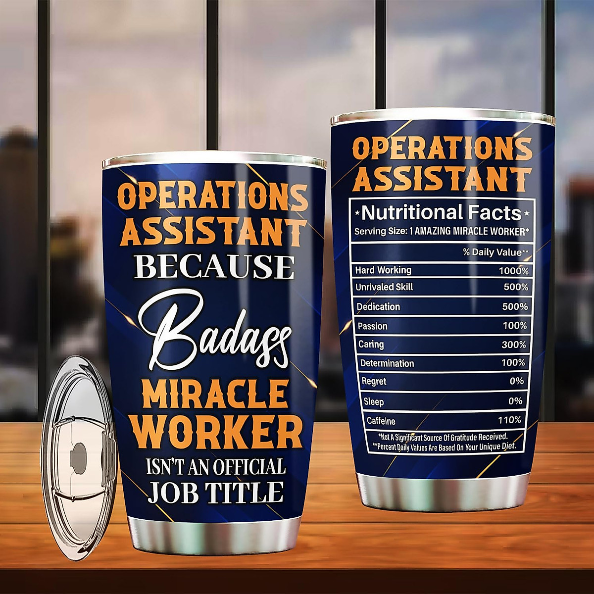 Operations Assistant Tumbler 20oz – Stainless Steel Insulated Travel Mug for Men & Women, Coffee Cup Gift for Operations Assistant, Work, Office, Retirement, Birthday, Christmas, Appreciation