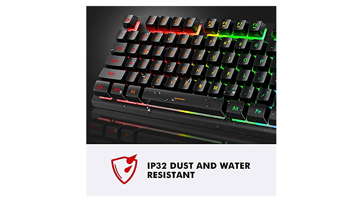 NPET K10 Wired Gaming Keyboard - Spill Resistant & RGB