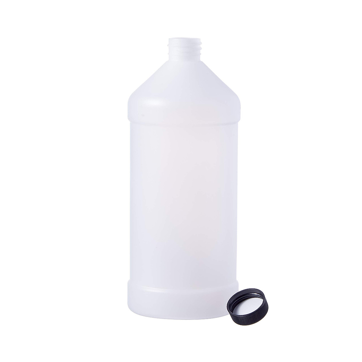 Consolidated Plastics Modern Round Bottle with Cap, HDPE, 32 oz, 12 Piece