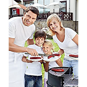 2 Pcs 12-inch Cooking Tweezers Tongs Precision Serrated Tips, Stainless Steel Professional Chef Tweezer Kitchen Tools for BBQ, Plating and Serving (Black)