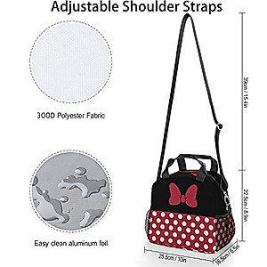 ZLCMMF Portable Lunch Bag Cartoon Reusable Lunch Box Insulated Tote Bag for Women Men Work Travel Picnic