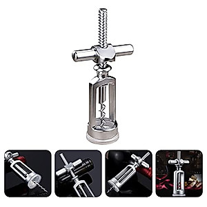 BESTonZON Opener Restaurant Wing Cork Opening Corkscrews Multifunctional Screw Beer Remover Serving Winged Gadget Waiters Alloy and Party Duty Bottle for Bar Cap Heavy Corkscrew: