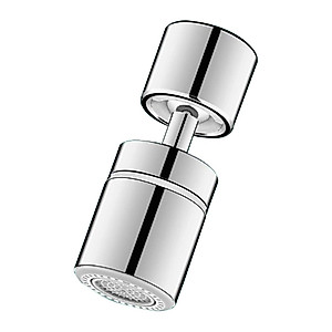 Faucet Aerator, Swivel Faucet Aerator,360°Twist Kitchen Sink Aerator, Sink Sprayer Attachment, Faucet Replacement Part 55/64'' Female Thread, Chrome