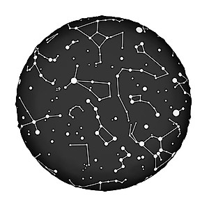 Starry Divination Constellation Spare Tire Cover,Universal Tire Covers for Trailers,RV,Truck, SUV, Camper,Waterproof Wheel Protector,14 15 16 17 Inch Wheel