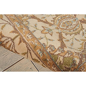 Nourison Modesto Traditional Beige 5'3" x 7'3" Area Rug, Easy Cleaning, Non Shedding, Bed Room, Living Room, Dining Room, Kitchen (5x7)