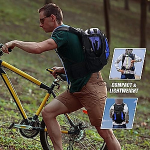 Hydration Backpack, Hydration Pack with 2L Water Bladder, Lightweight Insulated Hiking Backpack with Water Bladder, FRITTON High Flow Bite Valve Hydration Bladder for Hiking Running Cycling