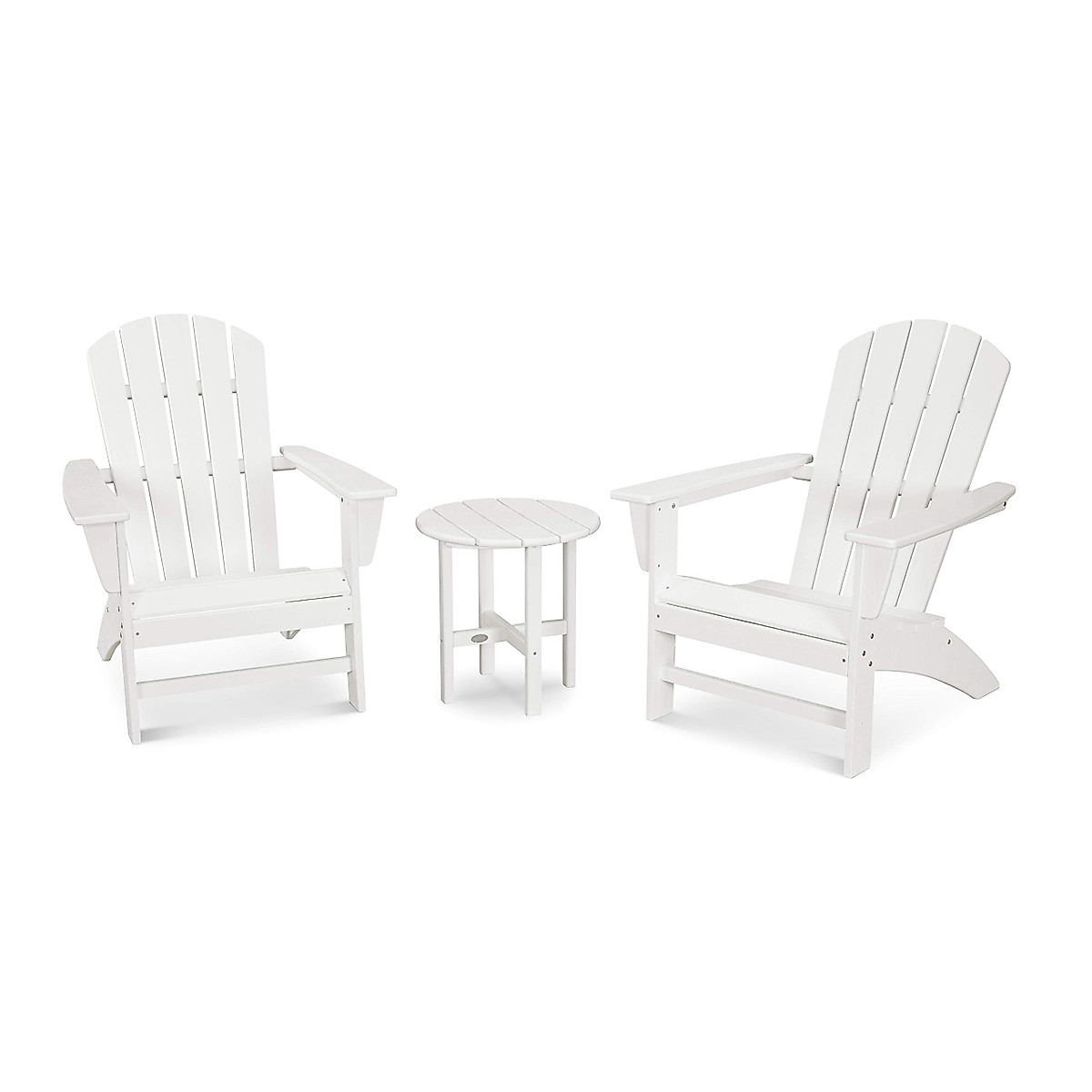 POLYWOOD Nautical 3-Piece Adirondack Chair Set