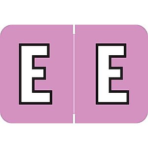 Doctor Stuff - File Folder Labels, Alphabet Letter E, PMA Alpha - PMPK Series Compatible Alpha Stickers, Lavender, 1" x 1-1/2", 225 Labels per Package