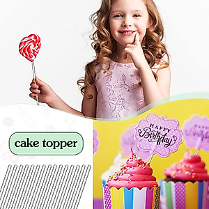200 Pieces Acrylic Lollipop Sticks Cake Pops Sticks Candy Sticks Treat Sticks for Wedding Halloween Christmas Candy Cake Pops Cupcake Toppers Chocolate Cookie Dessert(Clear, 6 Inch)