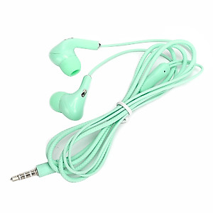 TQKLSM Wired Earbud Headphone 3.5mm Sports Earphone Universal HiFi Music Bass Earbud Headphone with Mic(Groente)
