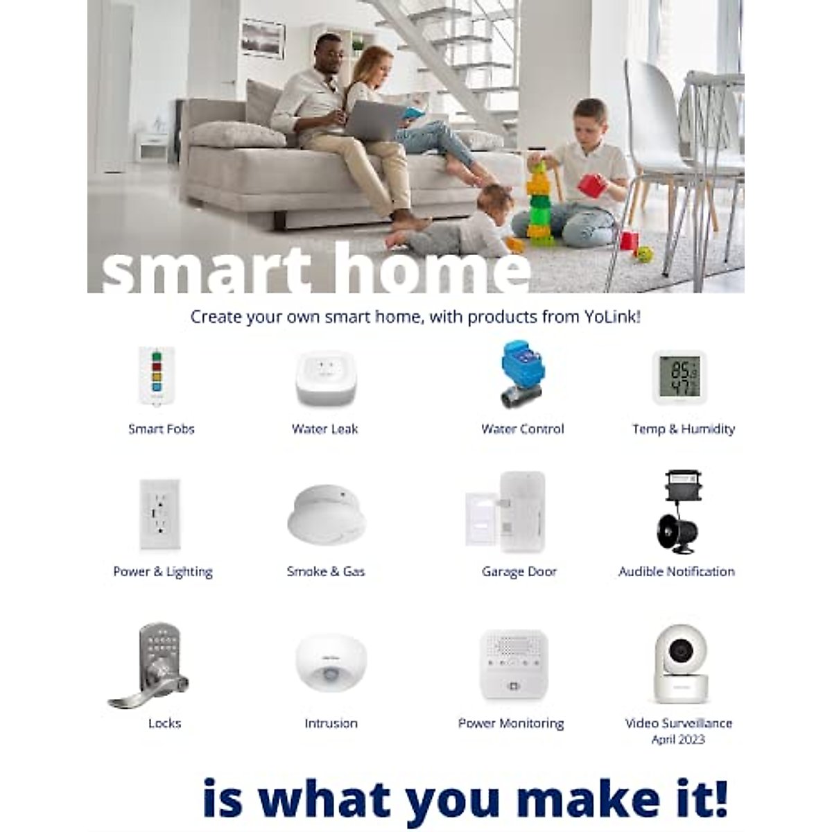 YoLink Smart Garage Door Solution Kit - Convert Any Garage Door to Smart in Seconds! Battery-Powered, No-Wires, No-Tools Super-Easy Installation. Compatible with Alexa & IFTTT