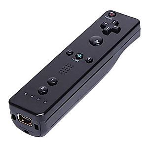 Lyyes Remote Controller for Wii, Wii Remote and Nunchuck Controllers with Silicon Case and Strap for Wii and Wii U (Black)
