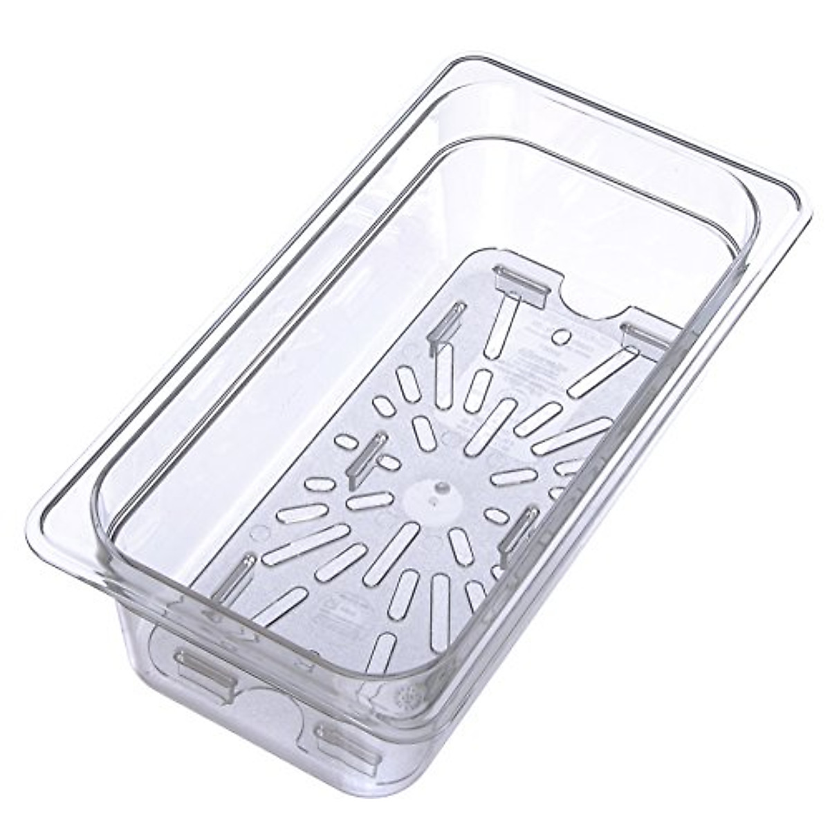 Carlisle FoodService Products Plastic Drain Shelf for 1/3 Size Food Pan Clear (Pack of 6)