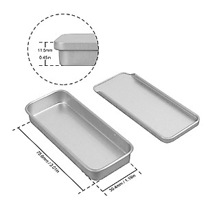 GENHAKON 50 PCS 3.15 x 1.34 x 0.4 inch, Slide Top Tin Containers, Slide Top Tin Box, Slide Top Matel Tin Boxes with Lid for Small Items, Such as Candy, USB Cable, Pills, Earring, Jewelry Craft, Etc