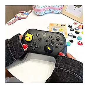 PERFECTSIGHT 4 PCS Cute Thumb Grip Caps for PS5/PS4/Xbox One (Series X, S)/NS Switch Pro Controller, Anime Magic Moon Analog Stick Grips Thumbsticks, 3D Kawaii Silicone Joystick Button Covers (Luna)