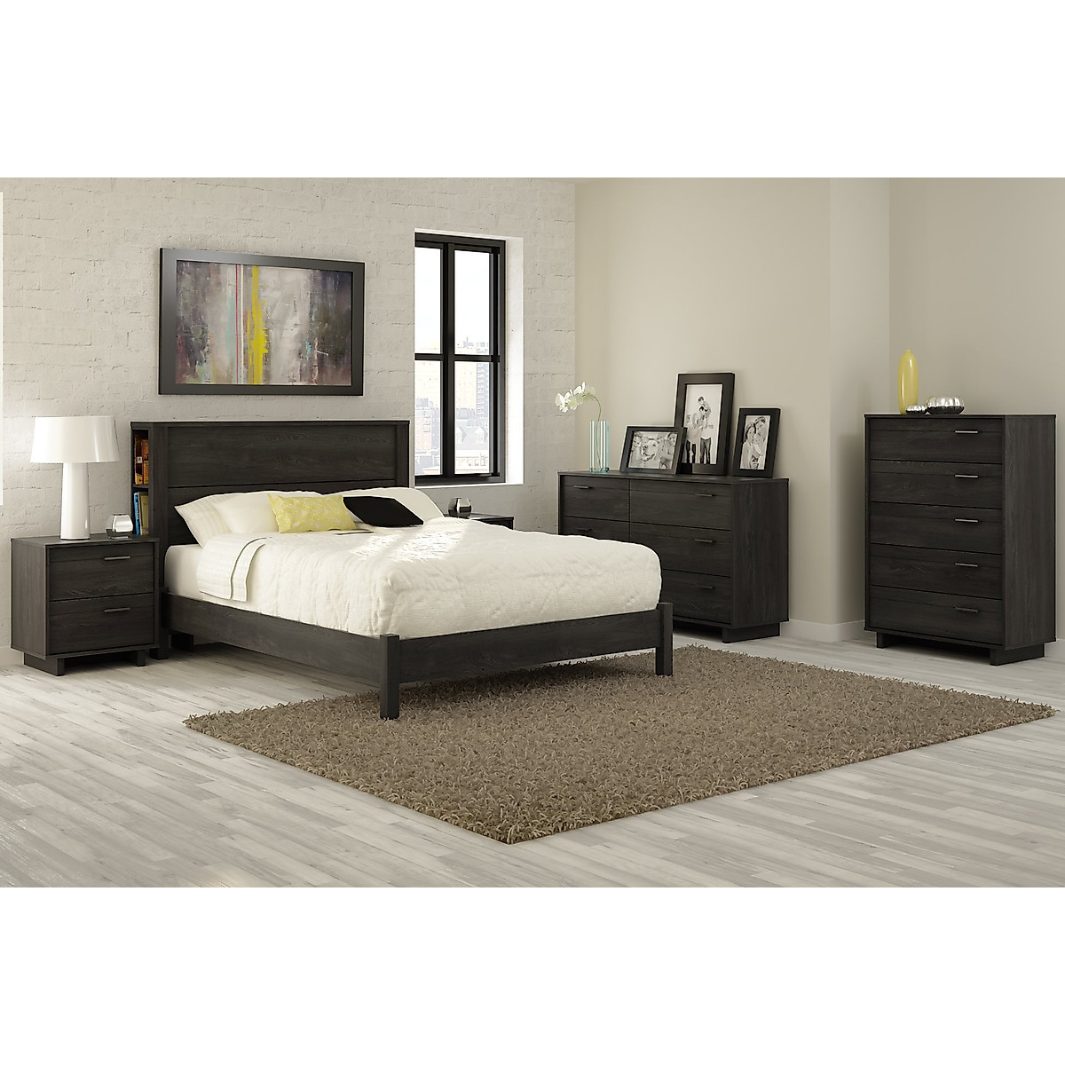 South Shore Fynn 6-Drawer Double Dresser, 0, Gray Oak