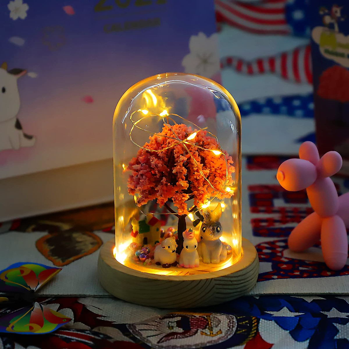 IEKEODI Make Your Own Magic Night Light, DIY Night Light Kit for Girls,Arts and Crafts Nightlight Project Novelty for Girls Ages 6-8