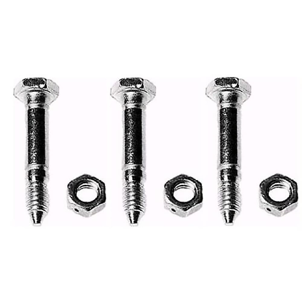 53200500 Shear Pins and Nuts Fits Ariens 532005 53200500 Snowthrowers 3pcs