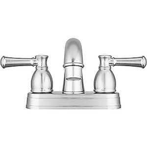 Dura Faucet RV Designer Two Handle Arc Spout Bathroom Faucet (Brushed Satin Nickel) - for Recreational Vehicles, Motorhomes, Travel Trailers and More
