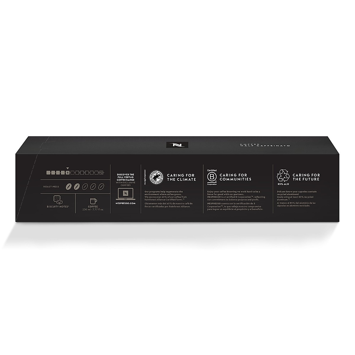 Nespresso Capsules VertuoLine, Half Caffeinato, Mild Roast Coffee, 10 Count (Pack of 3), Brews 7.8oz (VERTUOLINE ONLY)