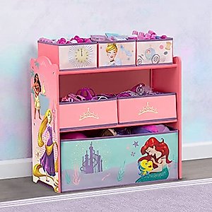 Delta Children Design & Store 6 Bin Toy Storage Organizer, Disney Princess