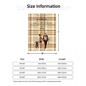 Valentines Couple Throw Blanket for Him and Her - Anniversary Wedding Gift for Couple Husband Wife - Ideal Blankets for Couch, Sofa, Bedroom & Living Room