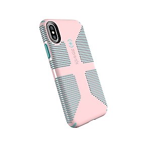 Speck Products CandyShell Grip Cell Phone Case for iPhone XS/iPhone X - Quartz Pink/River Blue