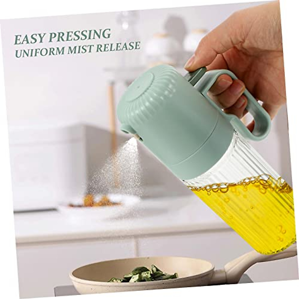KICHOUSE 2pcs Spray Bottle Oil Bottles for Kitchen Oil Mister for Air Fryer Glass Dispenser Olive Oil Spray Oil Dispenser Container Oil Sprayer Terrarium Anti-spill Oil Control