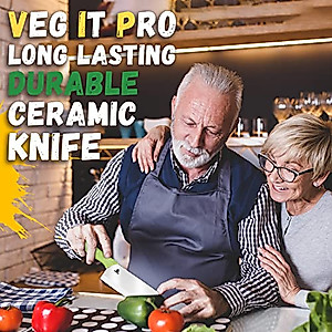 VegItPro 6.5" Vegetable Knife for Kitchen + Vegetable Cutting Knife +Sharp Chopping Knife +Made of all Natural and Recylable Materials + Blade Sheath
