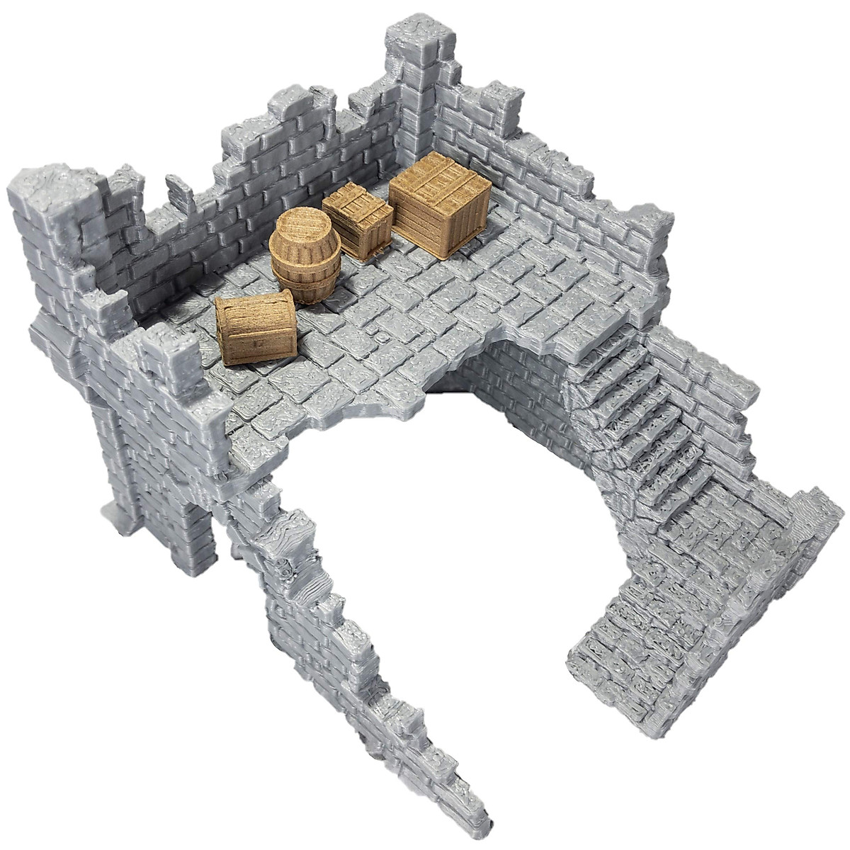 Extruded Gaming Building Ruins Set 1B