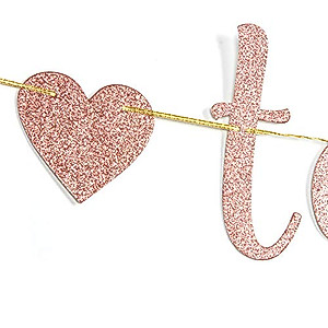 INNORU Glitter Talk 40 To Me Banner - Happy 40th Birthday Anniversary Sign Banner - Cheers to 40 Years Party Bunting Decorations Rose Gold