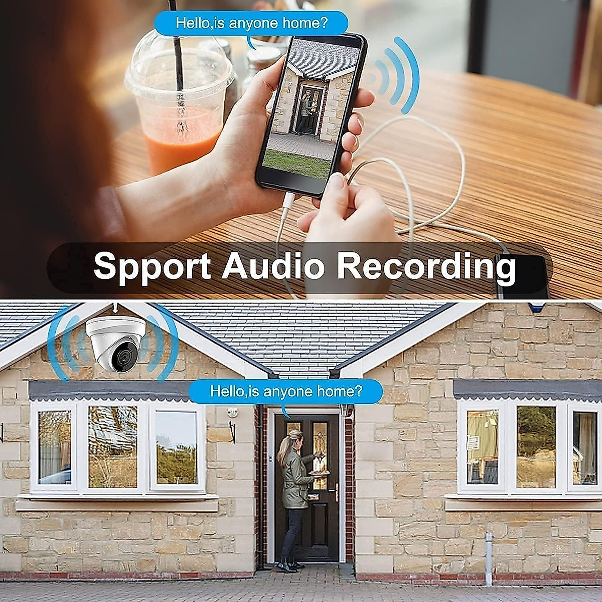 ECI-T24F2 4MP POE IP Turret Dome Camera 2.8mm 98° Wide Viewing Angle, True WDR, 98ft EXIR Night Vision, Full Metal IP67 Outdoor Rated, H.265+, Plug and Play Compatible with Hik Vision NVR