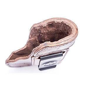 OUTBAGS USA LS2SHIELDX (Brown-Right) Full Grain Heavy Leather IWB Conceal Carry Gun Holster for Smith & Wesson M&P Shield 9mm / 40 S&W with Crimson Trace Laser. Handcrafted in USA.