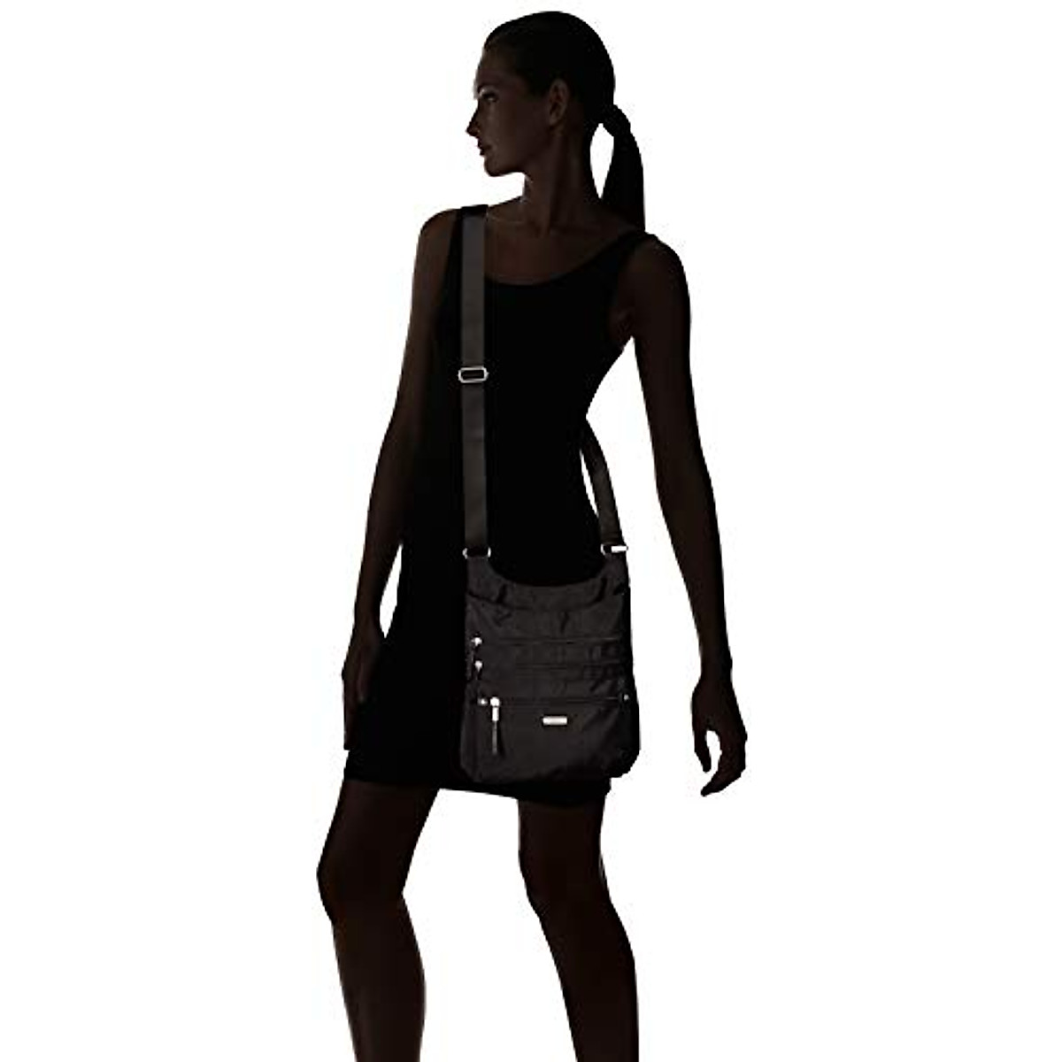 Baggallini womens Around Town Bagg With Rfid Wristlet Handbags, Black, One Size US